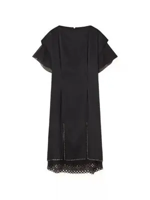 LANVIN Eyelet-embroidered Grosgrain-ribbon Dress