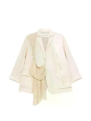 A TENTATIVE ATELIER Knot-detail Jacquarded Blazer
