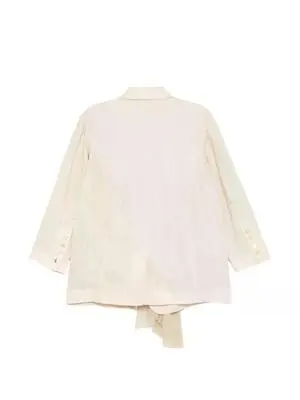 A TENTATIVE ATELIER Knot-detail Jacquarded Blazer