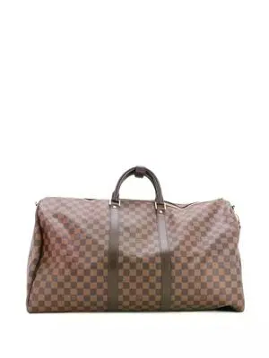 LOUIS VUITTON Keepall Bandouliere Bag Damier 55 Travel Bag - Brown