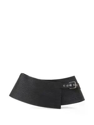 LANVIN Quilted Buckle-fastening Leather Belt