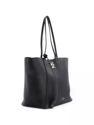 LOUIS VUITTON Lockme Cabas Leather Tote Bag - Black