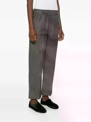 Max Mara Micro-check Elasticated-waist Straight Trousers