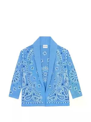 KUJTEN Paisley-print Shawl-lapel Jacket - Blue