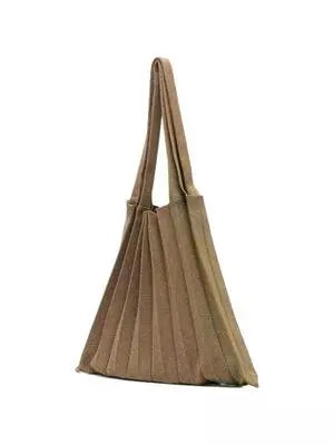 PLEATSMAMA Pleated Glitter-effect Shoulder Bag