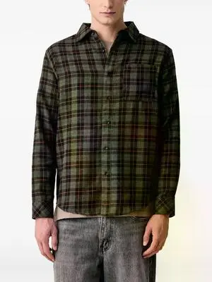 Hurley Check-pattern Chest-pocket Shirt - Green