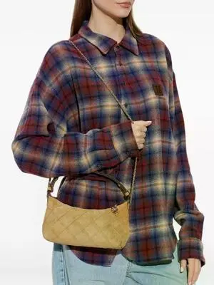 Tory Burch Fleming Suede Pochette