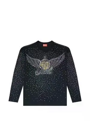 DIESEL® Rhinestone-embellished Long-sleeve T-shirt