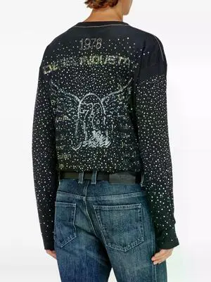 DIESEL® Rhinestone-embellished Long-sleeve T-shirt