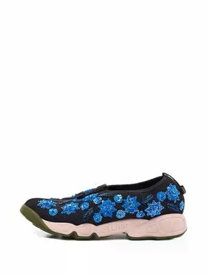 Dior Fusion Sequin-embellished Slip-on Sneakers - Black