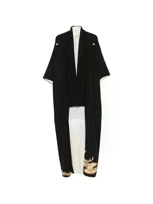 A.N.G.E.L.O. VINTAGE CULT 1970s Floral-print Kimono Dress - Black