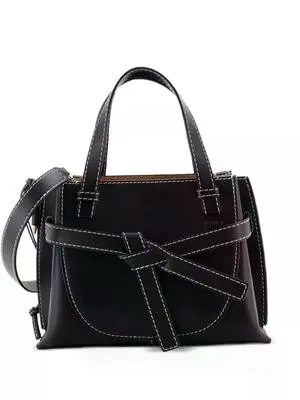 Loewe Gate Tote Leather Mini Satchel - Black