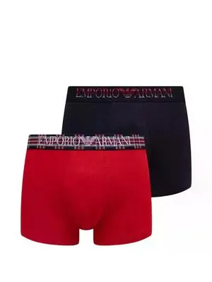 Emporio Armani Logo-waistband Boxers - Red