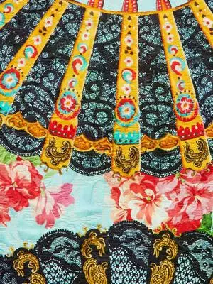 Dolce & Gabbana Floral Fan-print Jacquard Top
