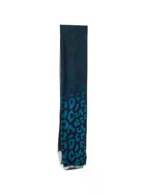 Gucci Leopard-print Gg Jacquard Scarf