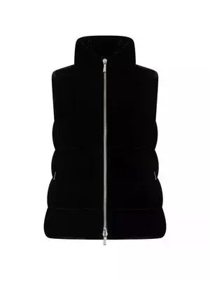 MOORER Borneo-vrs Padded Velvet Gilet - Black