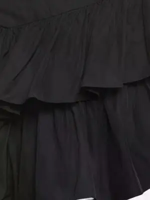 Marchesa Ruffled Strapless Midi Dress