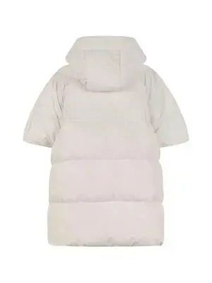 MOORER Quilted-hooded Short-sleeve Coat