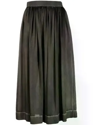 UMA WANG Ruched-detail Midi Skirt