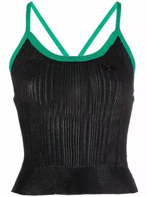 DIESEL® Pleated Two-tone Vest - Black