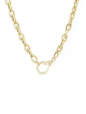 Sorellina Teardrop Diamond Textured Chain Necklace