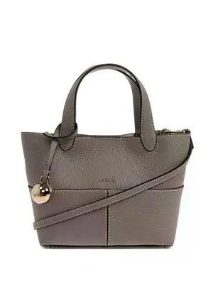 Furla Primrose Mini Leather Tote Bag - Grey