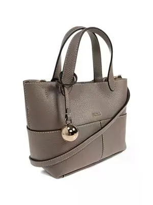 Furla Primrose Mini Leather Tote Bag - Grey