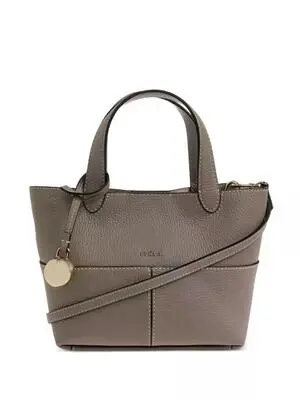 Furla Primrose Mini Leather Tote Bag - Grey