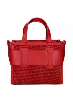 Armani Exchange Logo-plaque Woven-detail Tote Bag