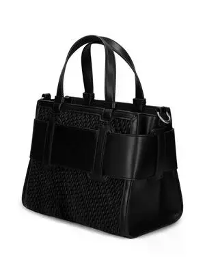 Armani Exchange Logo-plaque Woven Tote Bag