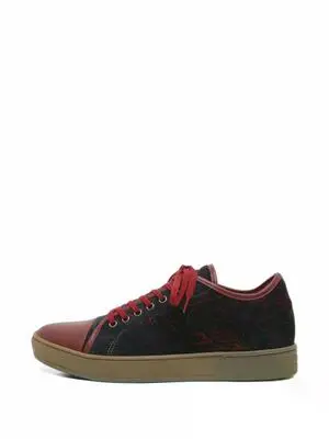 LOUIS VUITTON Paisley-print Velvet-panel Sneakers - Blue