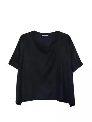 Dusan Crew Neck Flannel Top