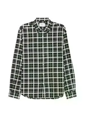Nn07 Deon Check-print Button-down Long-sleeved Shirt