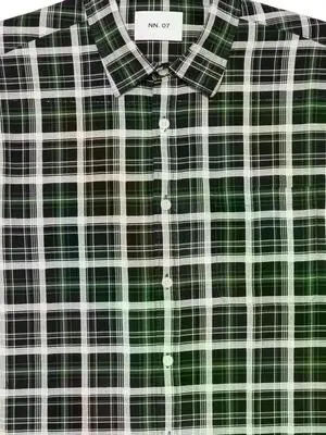 Nn07 Deon Check-print Button-down Long-sleeved Shirt