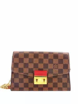 LOUIS VUITTON Croisette Chain Wallet Nm Damier Crossbody Bag - Brown
