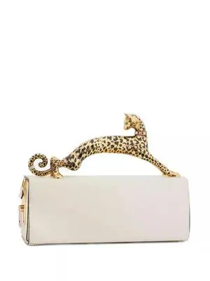 LANVIN Pencil Cat Leather Clutch Bag