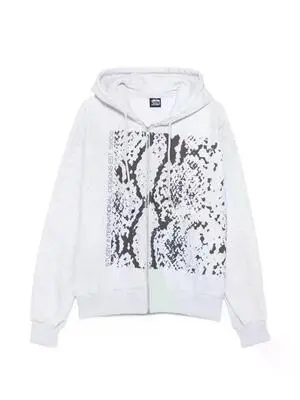 StÜssy Snakeskin Zip-up Hoodie - Grey