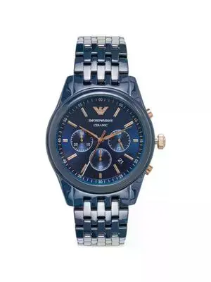 Emporio Armani Logo-detail 43mm Watch - Blue