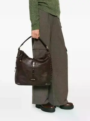 CAFÈNOIR Stud-embellished Braided-handle Tote Bag