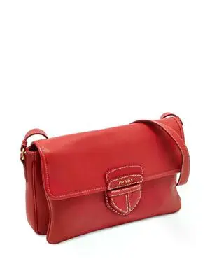 Prada City Leather Flap Shoulder Bag