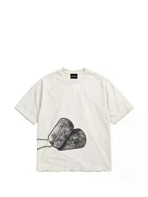 WARMAN Graphic-print Distressed T-shirt