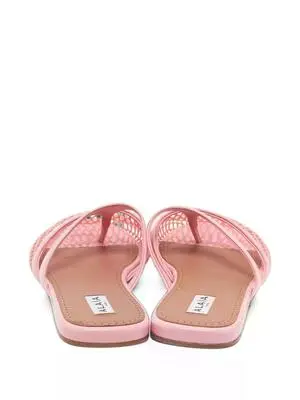 Alaïa Mesh Patent Leather Slides