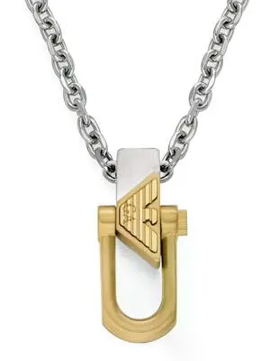 Emporio Armani Logo-pendant Cable-link Necklace