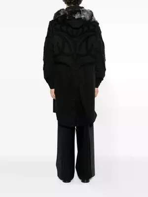 TAAKK Ruffle-trimmed Faux-fur Trim Coat