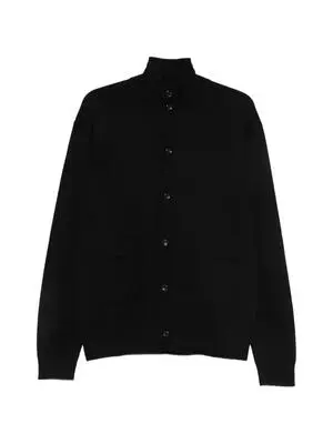 HOSIO Button-fastening Wool Cardigan - Black