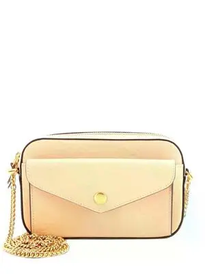 Gucci Front Pocket Chain Shoulder Bag Jumbo Gg Embossed Leather Super Mini Crossbody Bag - Neutrals