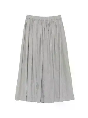 DANIELA GREGIS Pleated Cotton Midi Skirt