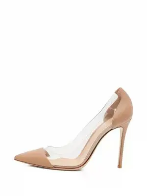 GIANVITO ROSSI Plexi Point-toe Heeled Pumps