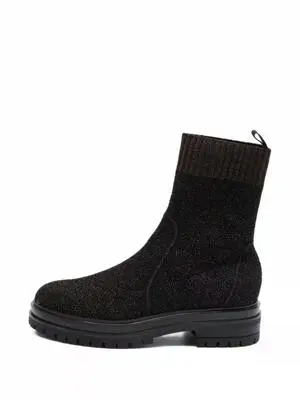 GIANVITO ROSSI Torrance Knitted Ankle Boots