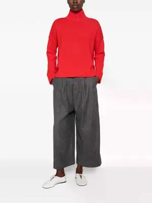 SUSANNE BOMMER Pleated Cropped Trousers
